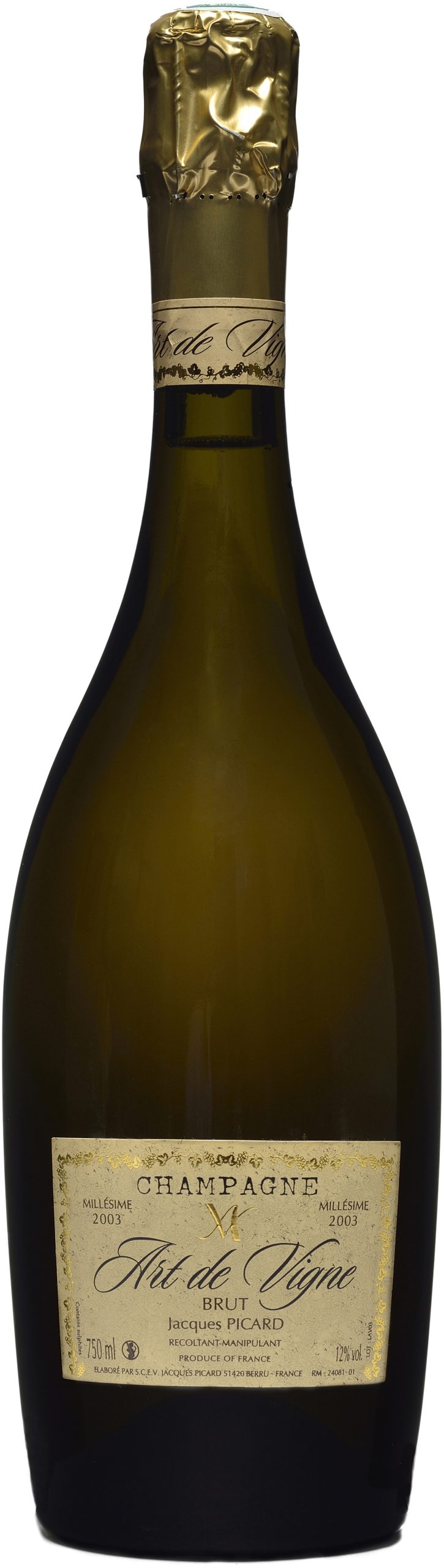 Jacques Picard Art de Vigne Brut Millésime 2003 - The Champagne Guide